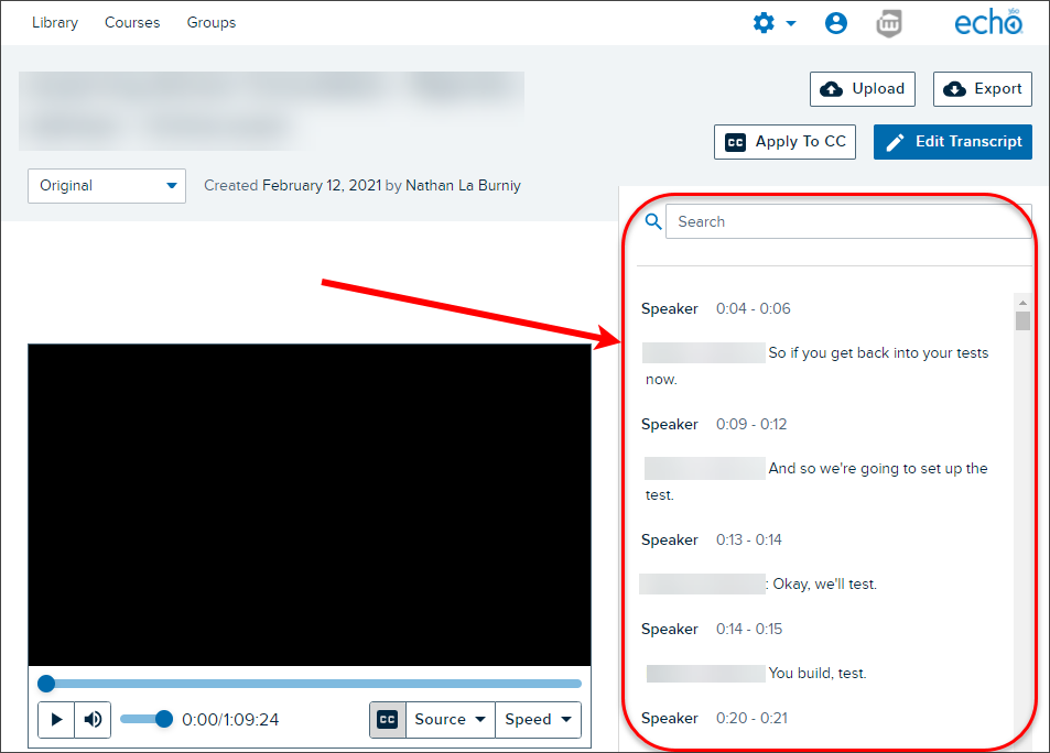 Publishing a Zoom recording to Echo360 (Original) - eLearning - University of Queensland